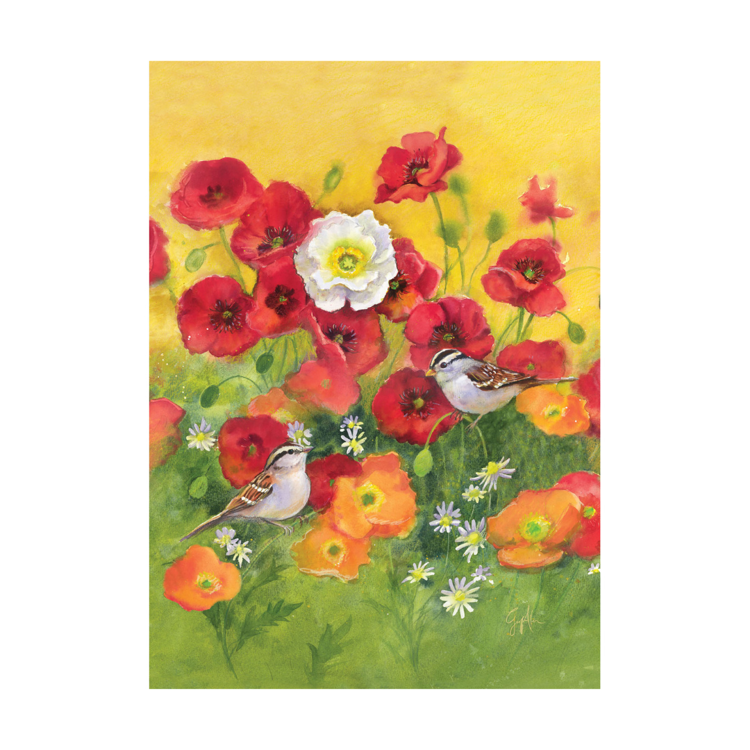 Suede Flag - Poppy Fields – Lakeside Garden Gallery