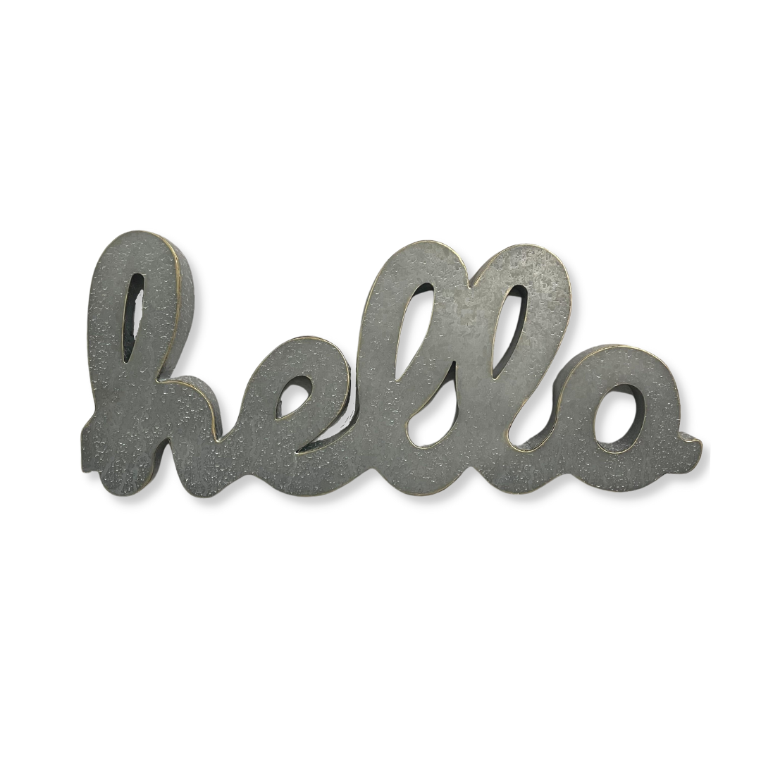 Metal 'Hello' Wall Art – Lakeside Garden Gallery